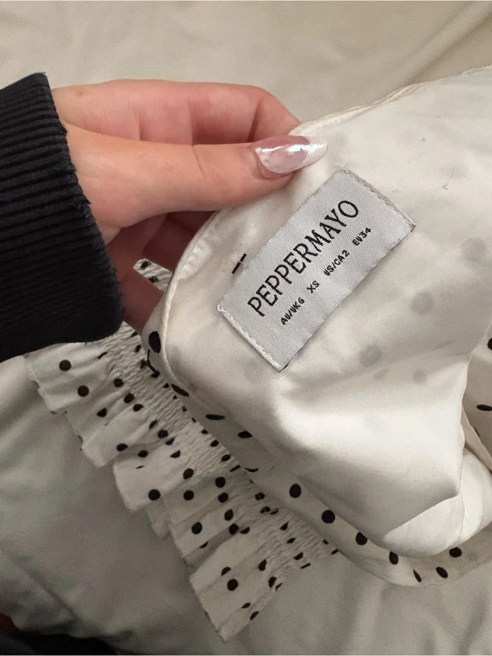 Peppermayo | Skirts | White Polka Dot Offshoulder Skirt Set | Poshmark